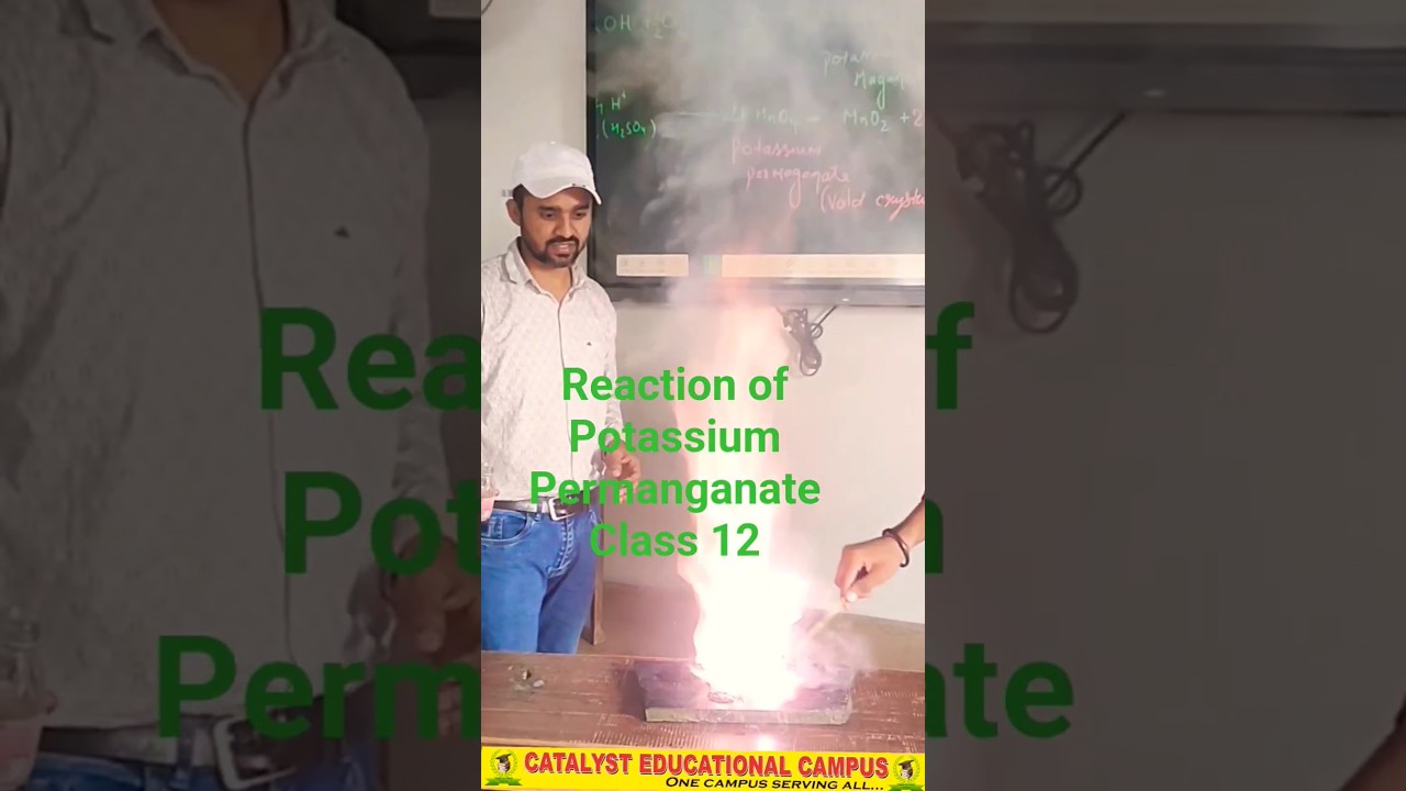 🔥🔥Potassium Permanganate (KMnO4)  With Glycerine 🚨 #catalysteducationalcampus #cecampus #chemistry