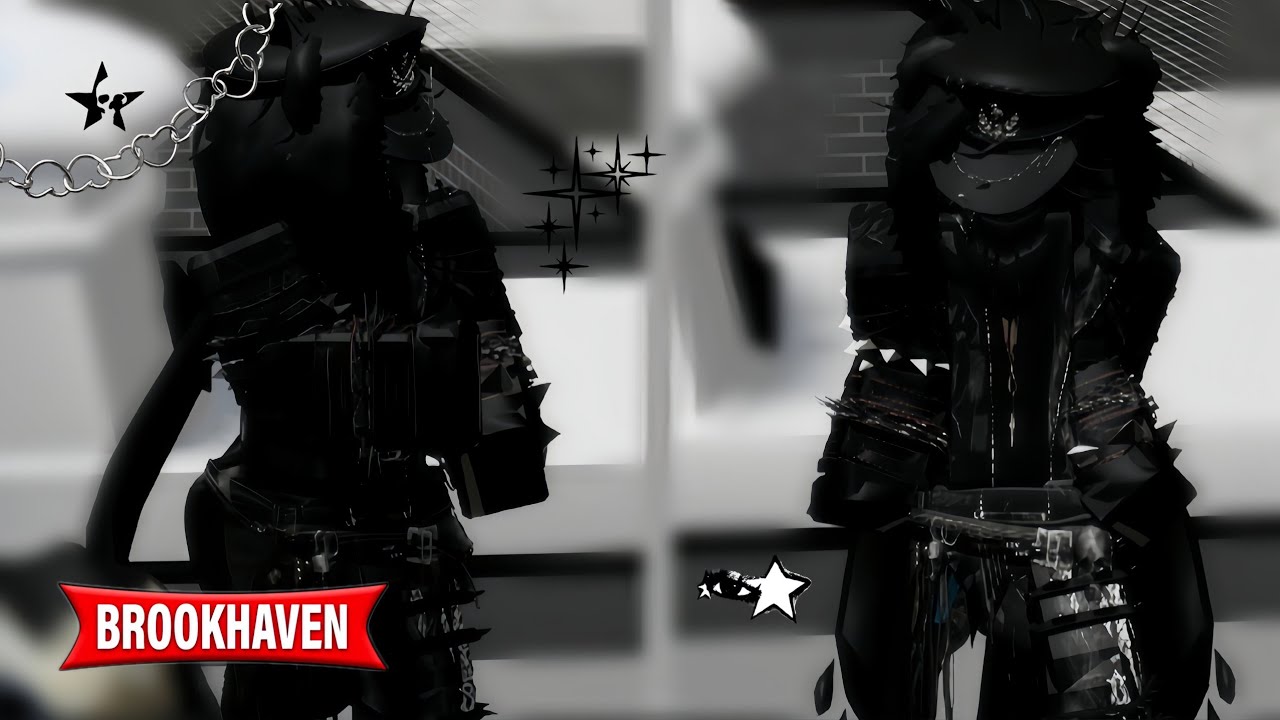 BROOKHAVEN 🏡 BLACK FULL Y2K EMO BOY OUTFIT IDEAS 🕷️👾