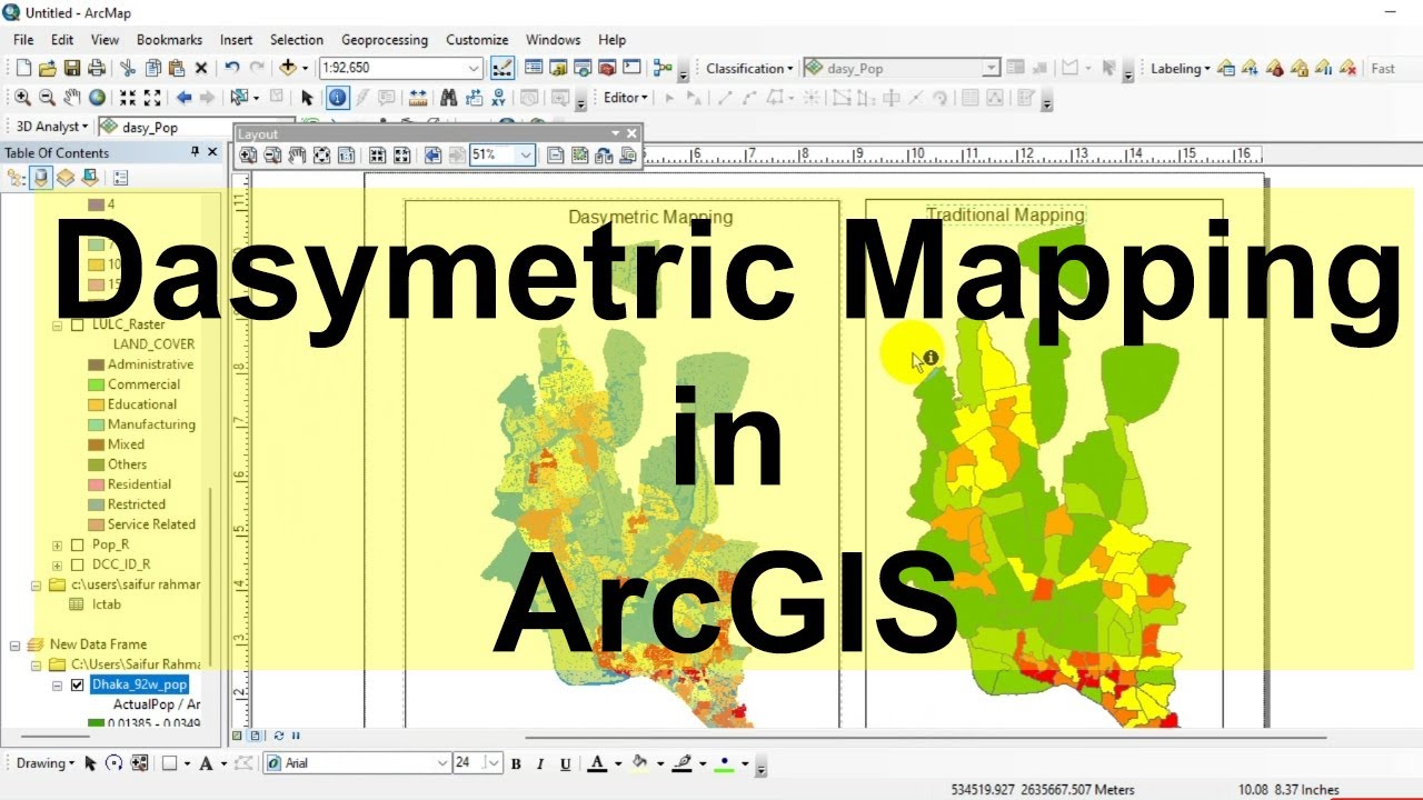 Dasymetric Mapping in arcgis II Dasymetric Mapping tutorial II Dasymetric map vs choropleth map