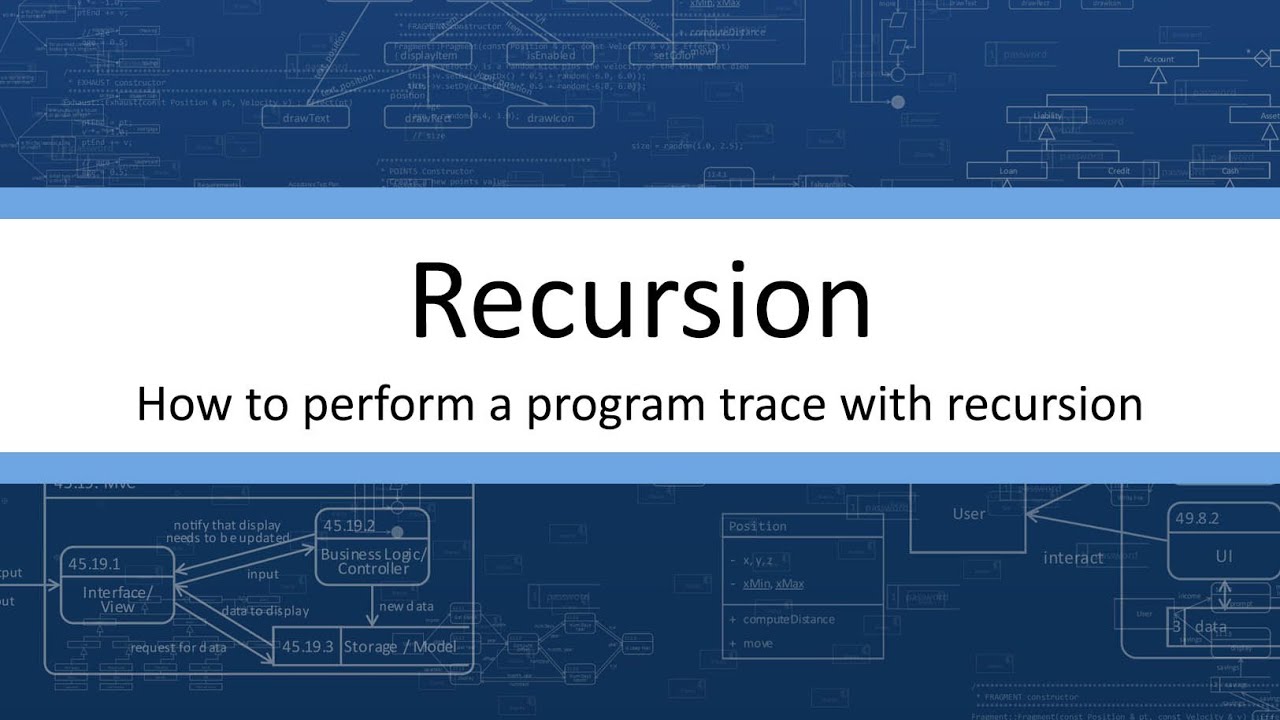 Recursion - Performing a Program Trace