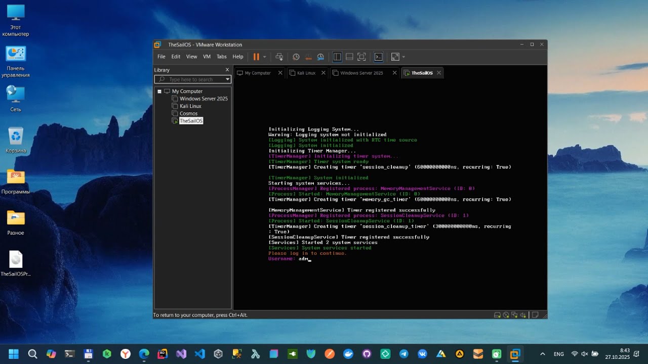 The Sail OS: Creating an OS with Cosmos - Complete Installation & Command Examples