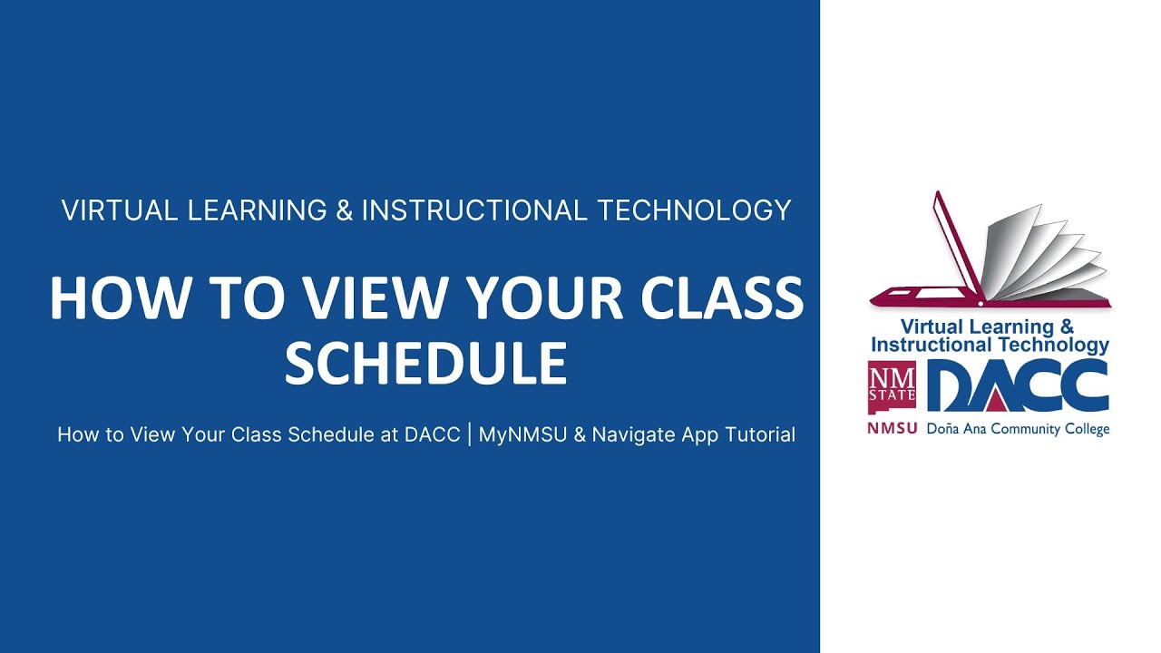 How to View your Class Schedule