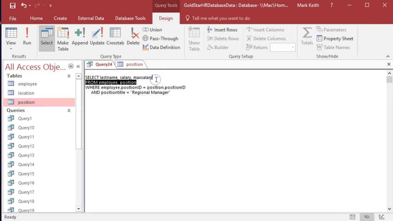 Learn SQL: Query 24: Table calculations CALCULATED FIELD