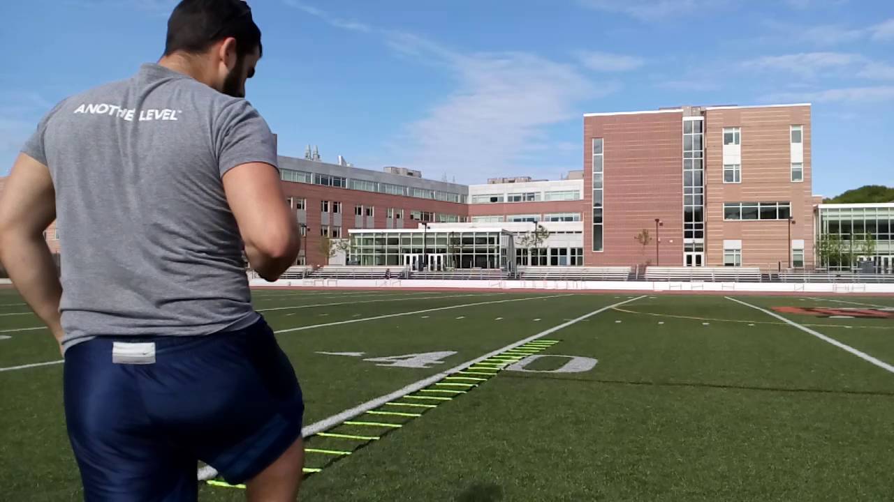 Offensive lineman JJ ladder drills p1