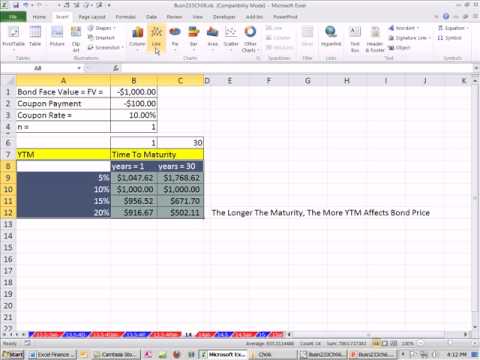 ACCTG 455: Excel Finance Class 54: Bonds & Interest Rate Risk