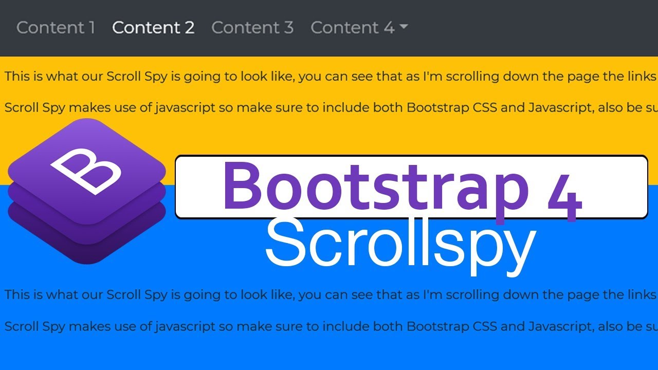 Bootstrap 4 Scrollspy Tutorial