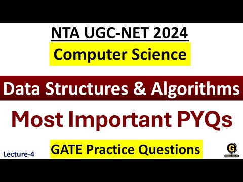 Data Structures Full Syllabus IMP. Question -4 Video Lecture - Crash Course for UGC NET Computer ...