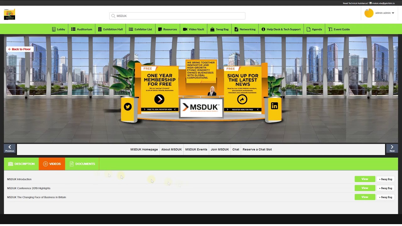 MSDUK Virtual Events Platform - How to use it?