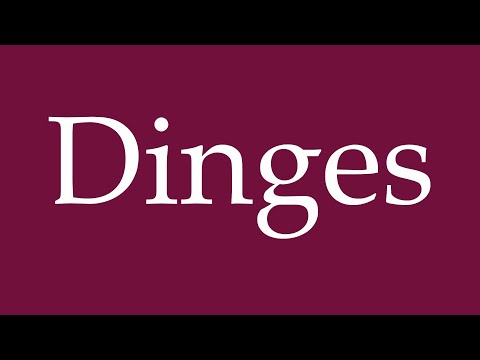 How to Pronounce ''Dinges'' (Thing) Correctly in German