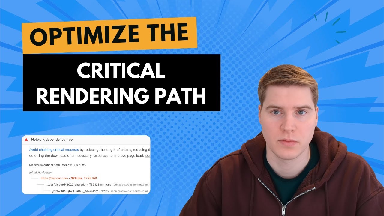 Analyze the critical rendering path with the network dependency tree