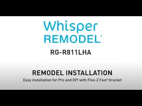 Panasonic Whisper Remodel®, RG-R811LHA, DC / Humidity Sensor and LED, Installation Overview