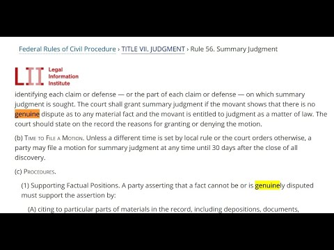 Rule 56 (c) Federal Rules of Civil Procedure