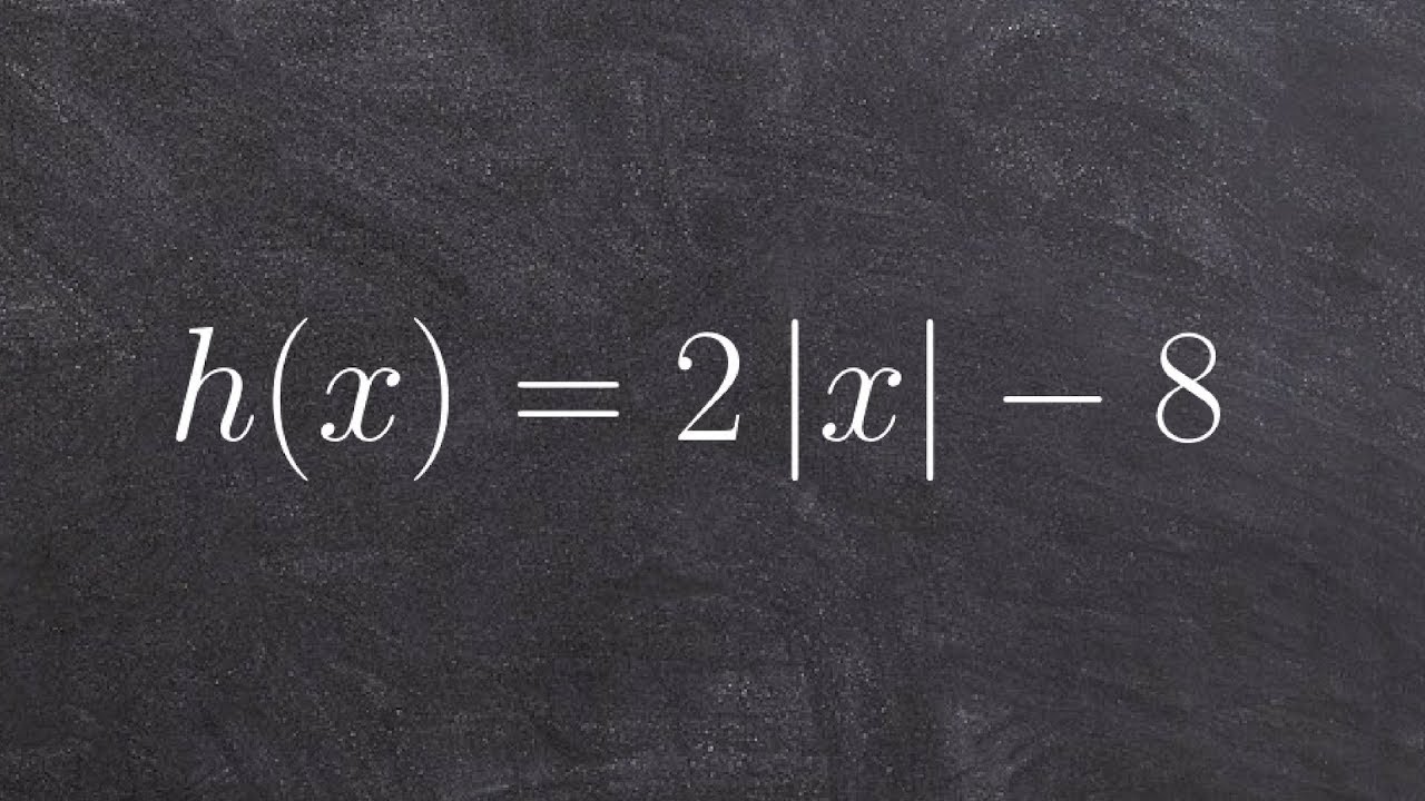 Graphing an absolute value equation with a vertical shift