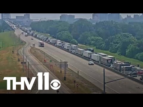 Person under bridge forces I-40 lanes to close