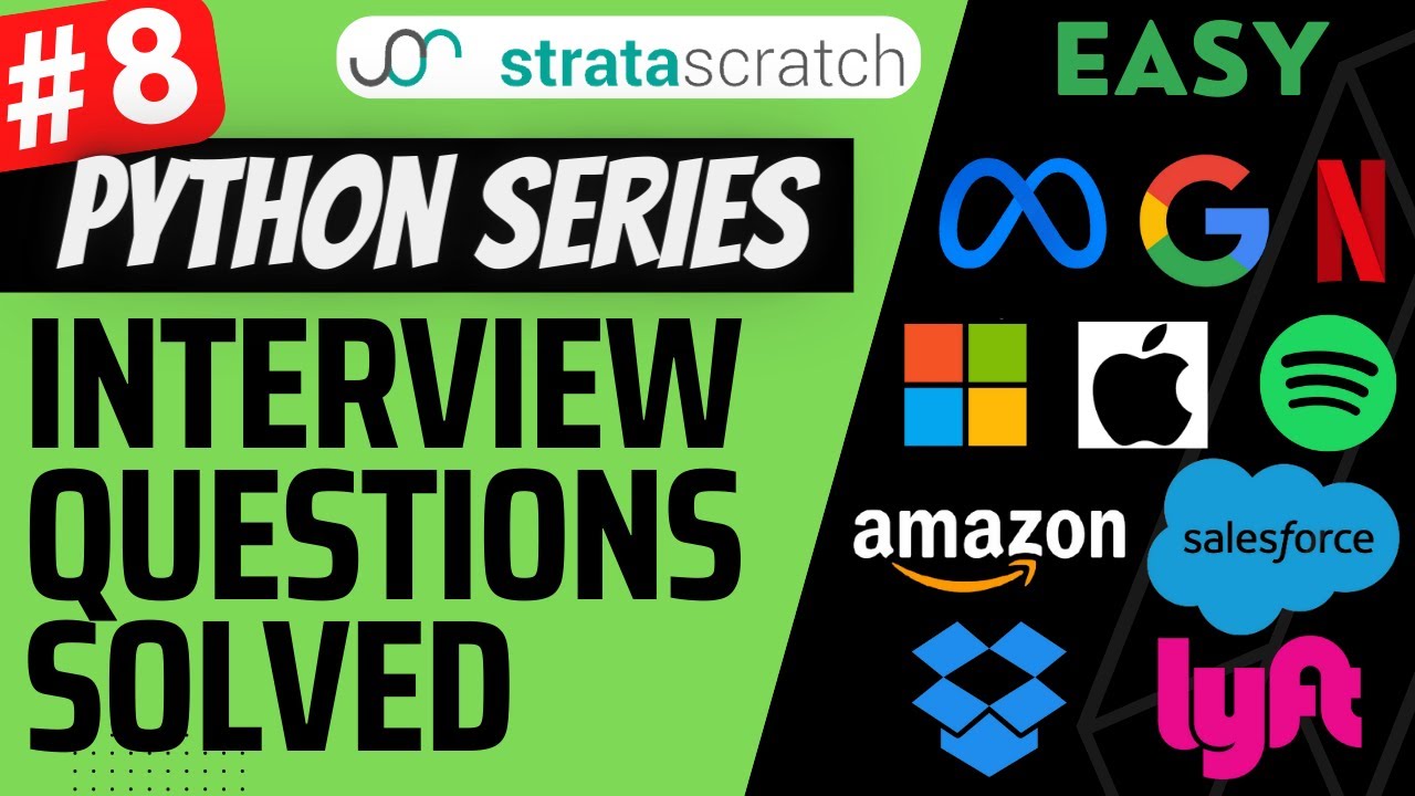 AMAZON Interview Question Explained - Python Data Science | 