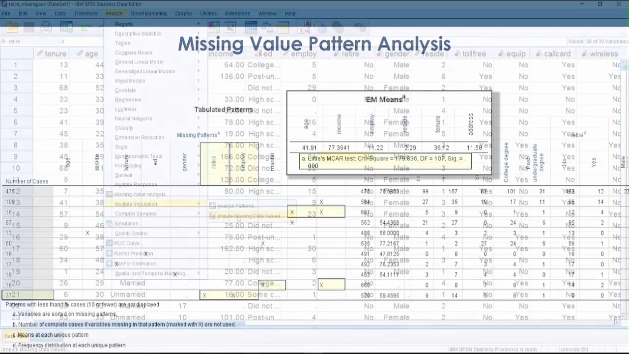 Two minute module overview - Missing Values