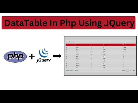 Creating DataTable In Php Using JQuery - Php Tutorial