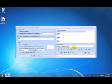 How To Use Random English Word Generator Software