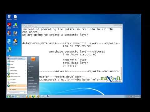 SAP BO Online Training Free Demo Video| BO in SAP - Maxsoft Solutions