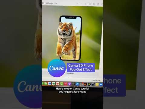 Canva Design Hack - How To Create A 3D Phone Pop Out Effect On Canva #shorts