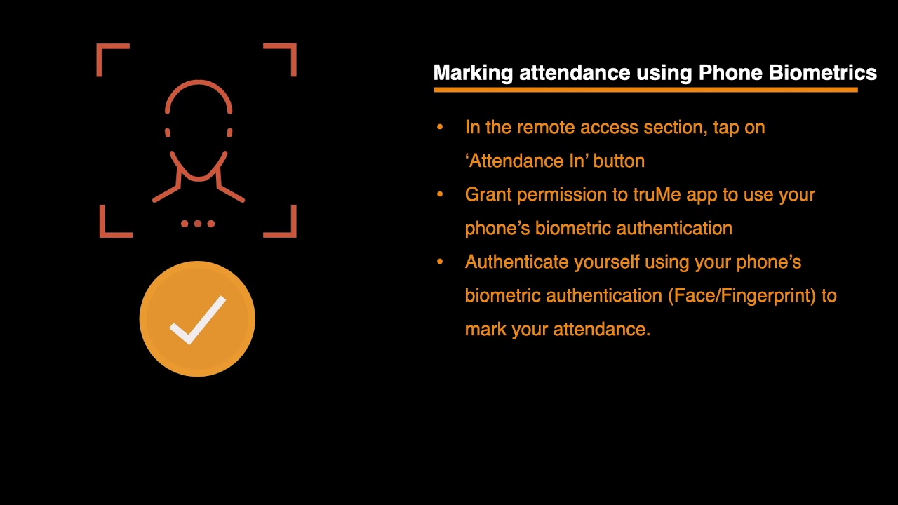 User Video - How to Use Phone Biometrics to Mark Attendance on truMe App?