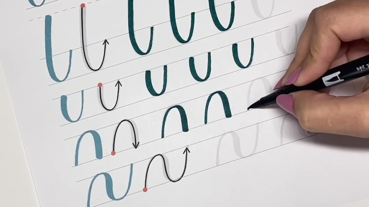 Aprender a realizar los trazos básicos de lettering con Rubio | Tutorial Rubio Lettering