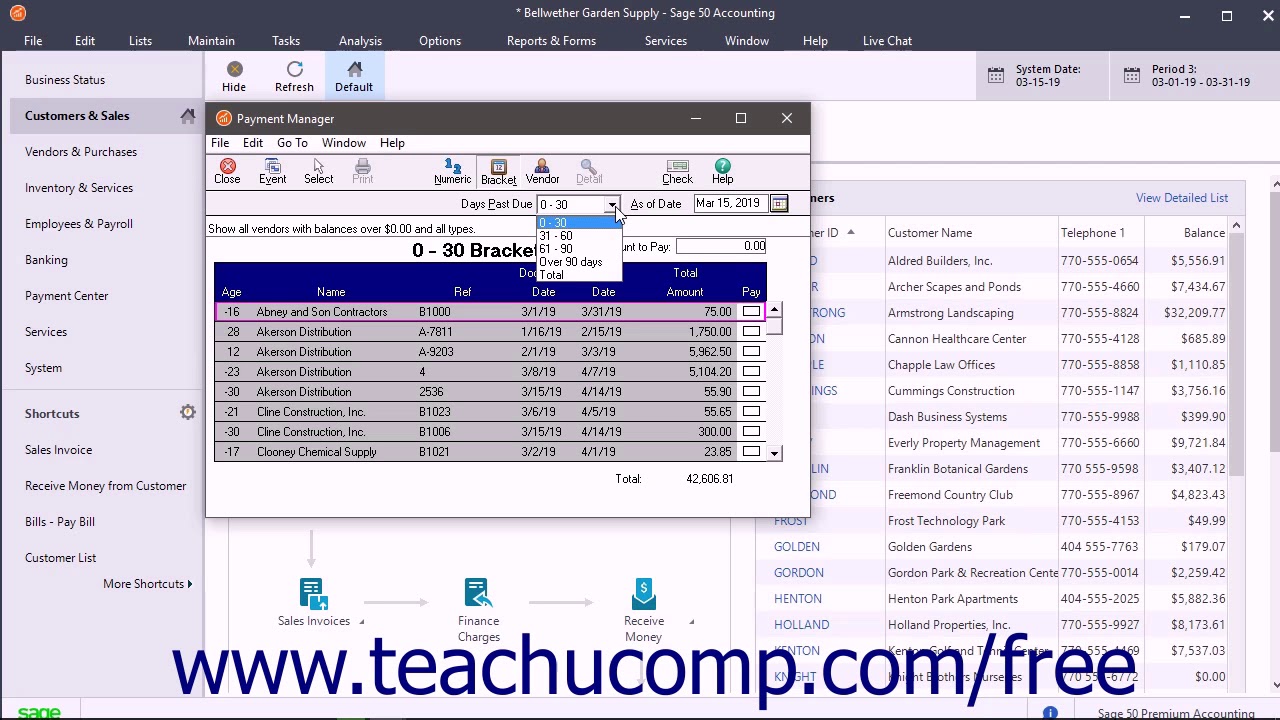 Sage 50 2018 Tutorial The Payment Manager Sage Training