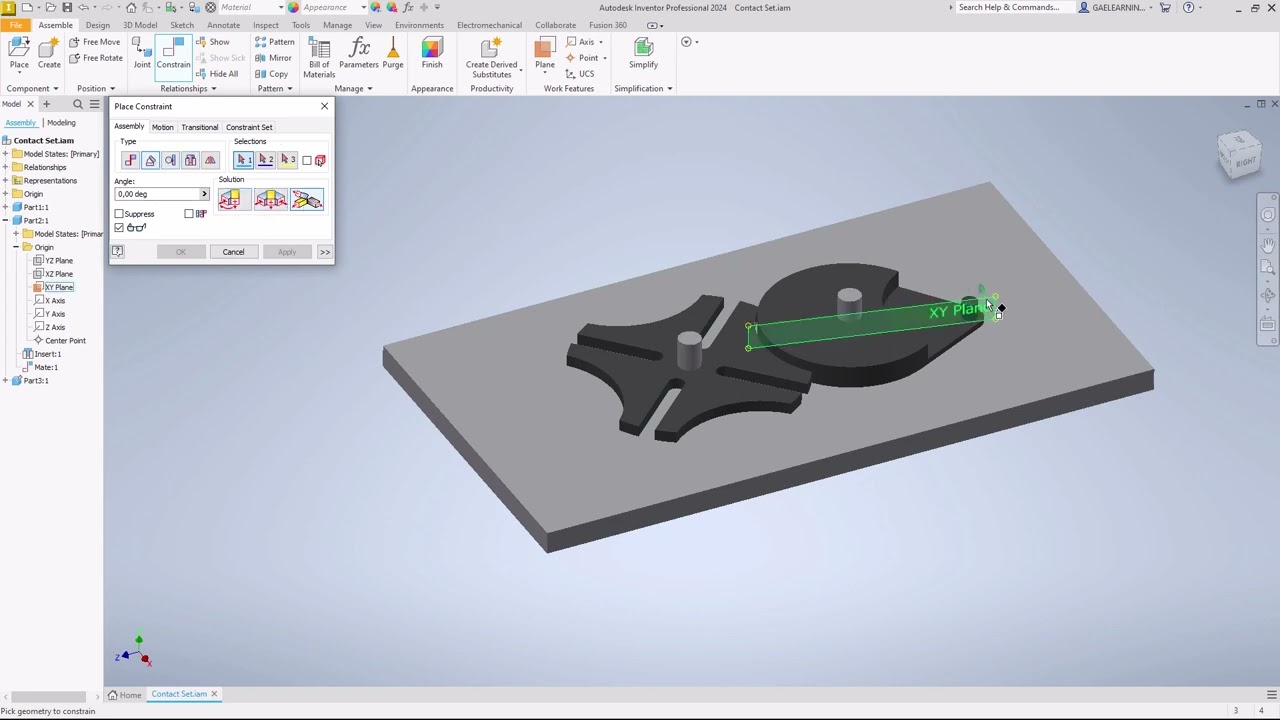 Mechanical System Animation with Inventor Drive