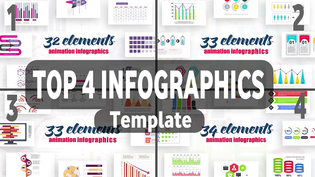 Top 4 INFOGRAPHICS Template After Effects 2020