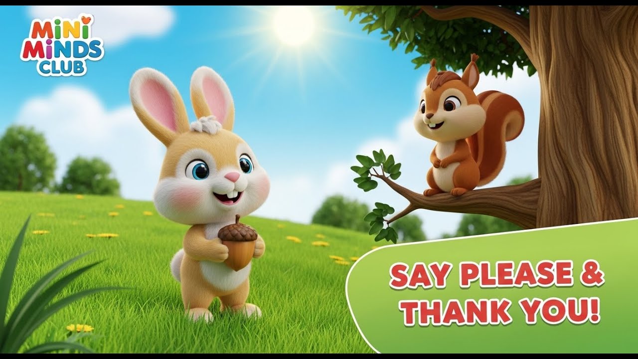 🐰 Why You Should Say Please – Bunny’s Manners Story | Mini Minds Club