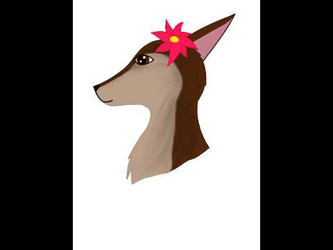 Drawings | Julya ♥️🌺 Aspin Brindle 💕 #drawings #dog #aspin #brindle #flower