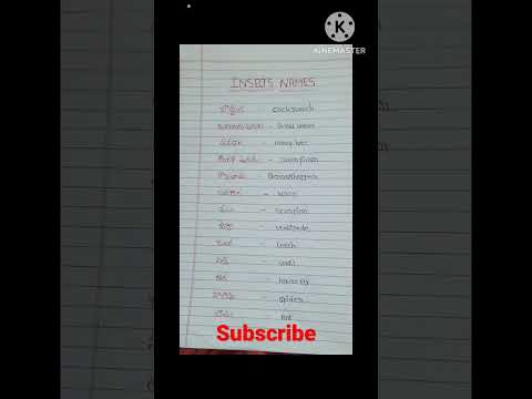 // Insects names in Telugu - English //#shorts#viral#trend