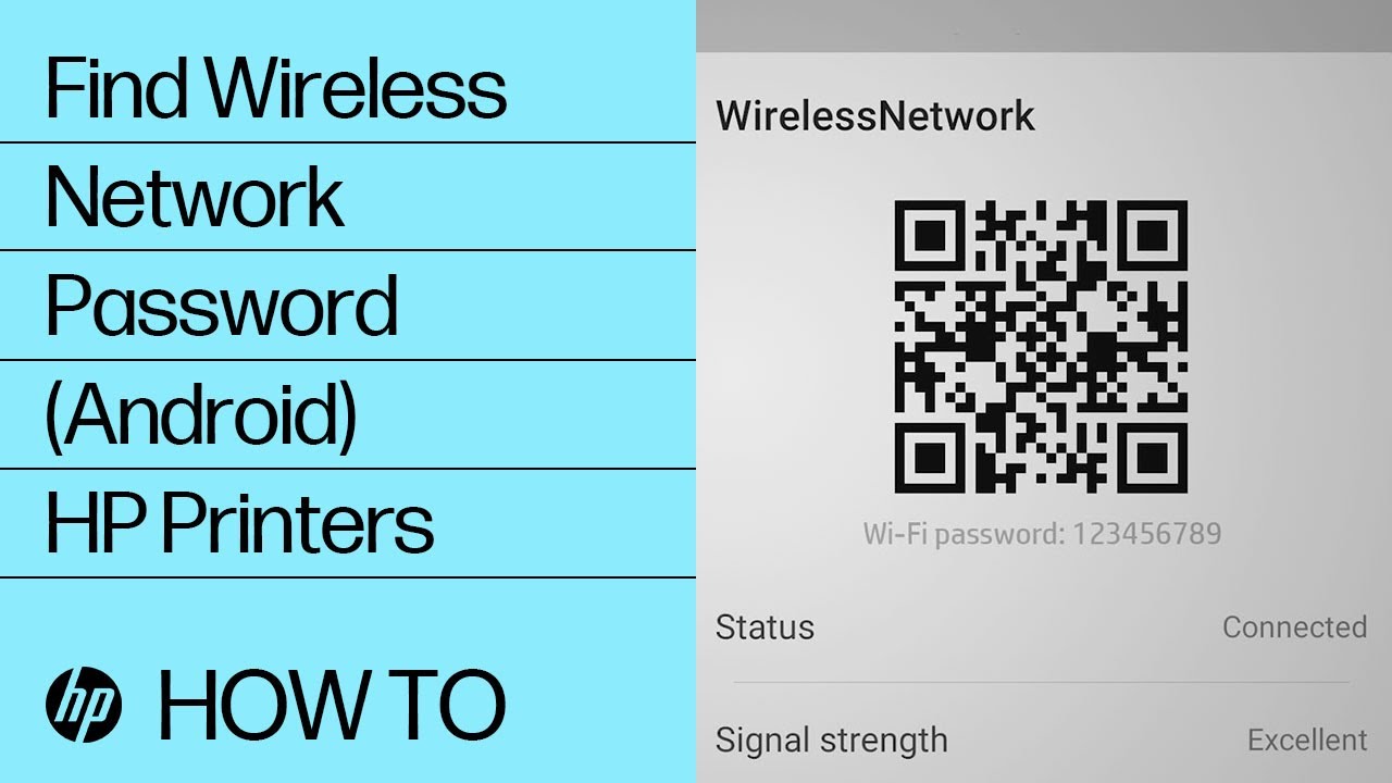 Find the Wireless Network Password on an Android Device | HP Printers | HP Support
