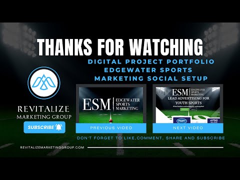 Our Digital Project Portfolio for Edgewater Sports Marketing Social Setup