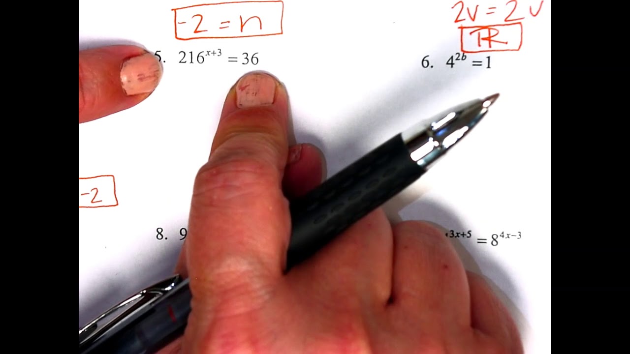 Solving Exponential Equations Medium