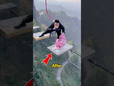 Would you dare to walk 500 feet above the ground?#inspiring #respect #brave #shorts #challenge