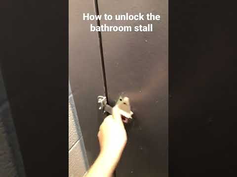 How to unlock the bathroom stall