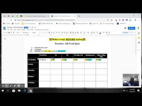 Practice -AR Verb Quiz