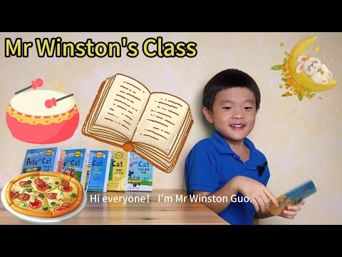 Read with Mr Winston Guo - Pete the Cat Get to Bed - Rhyming Words
