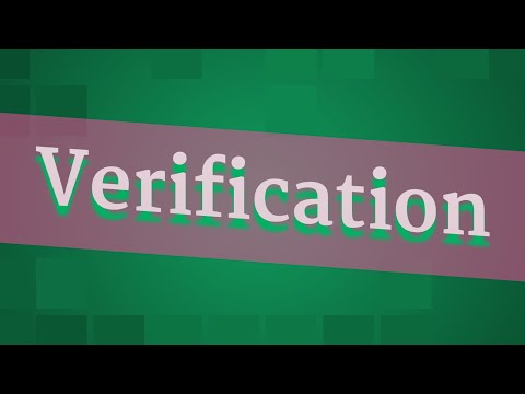 VERIFICATION pronunciation • How to pronounce VERIFICATION