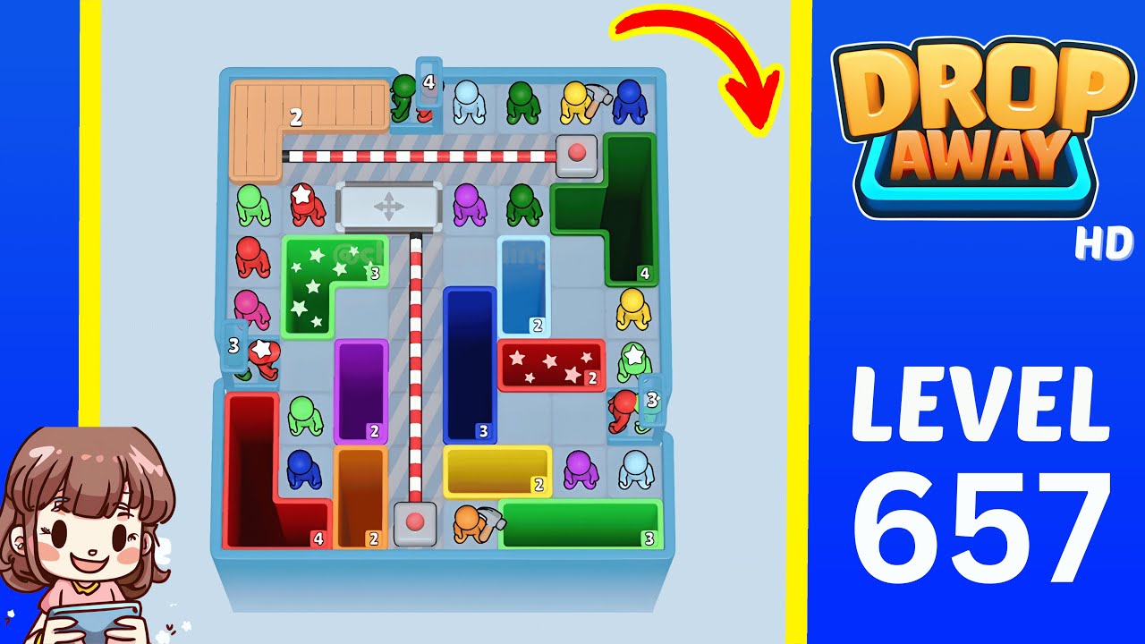 Drop Away Level 657 Solution Walkthrough
