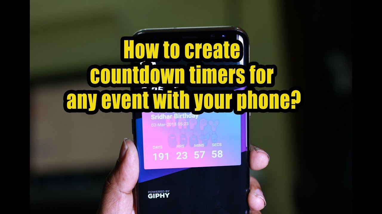 How to create countdown timers for any event with your phone?