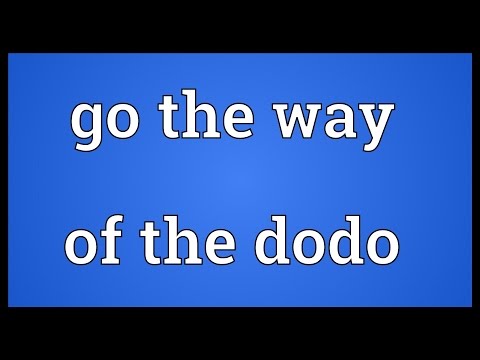 Go the way of the dodo Meaning