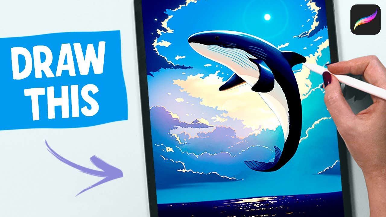 Killer Whale Illustration - Procreate Drawing Tutorial