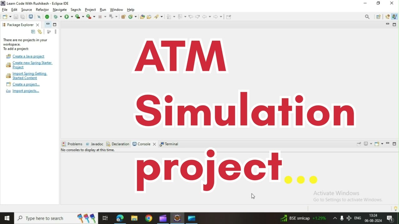 ATM Machine Simulation project | ATM Machine Project in Java | Java Project | Internship Project