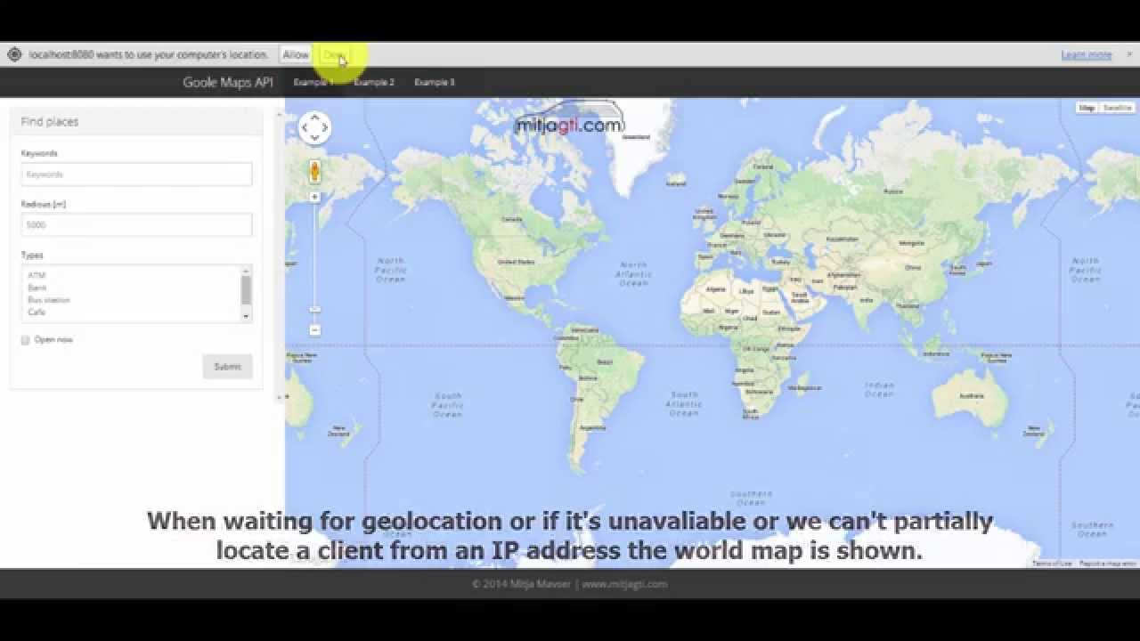 Google Maps Javascript API v3 Demonstration