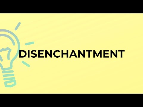 What is the meaning of the word DISENCHANTMENT?