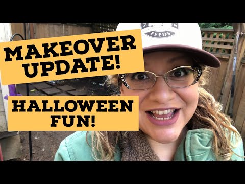 Chicken Yard Makeover Update | Halloween Fun
