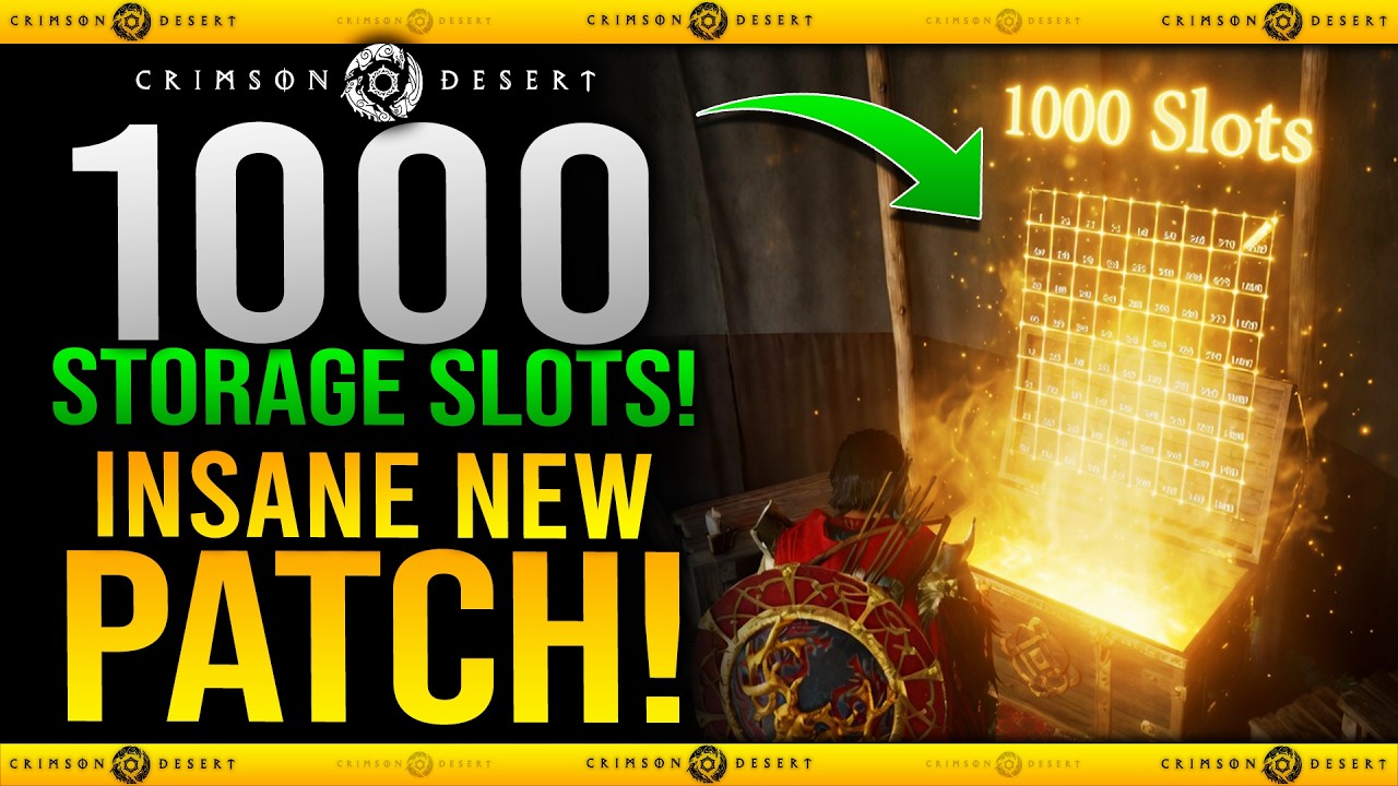 1000 STORAGE SLOTS ADDED - Insane New Patch Update - Crimson Desert Patch Note - Update v1.02.00