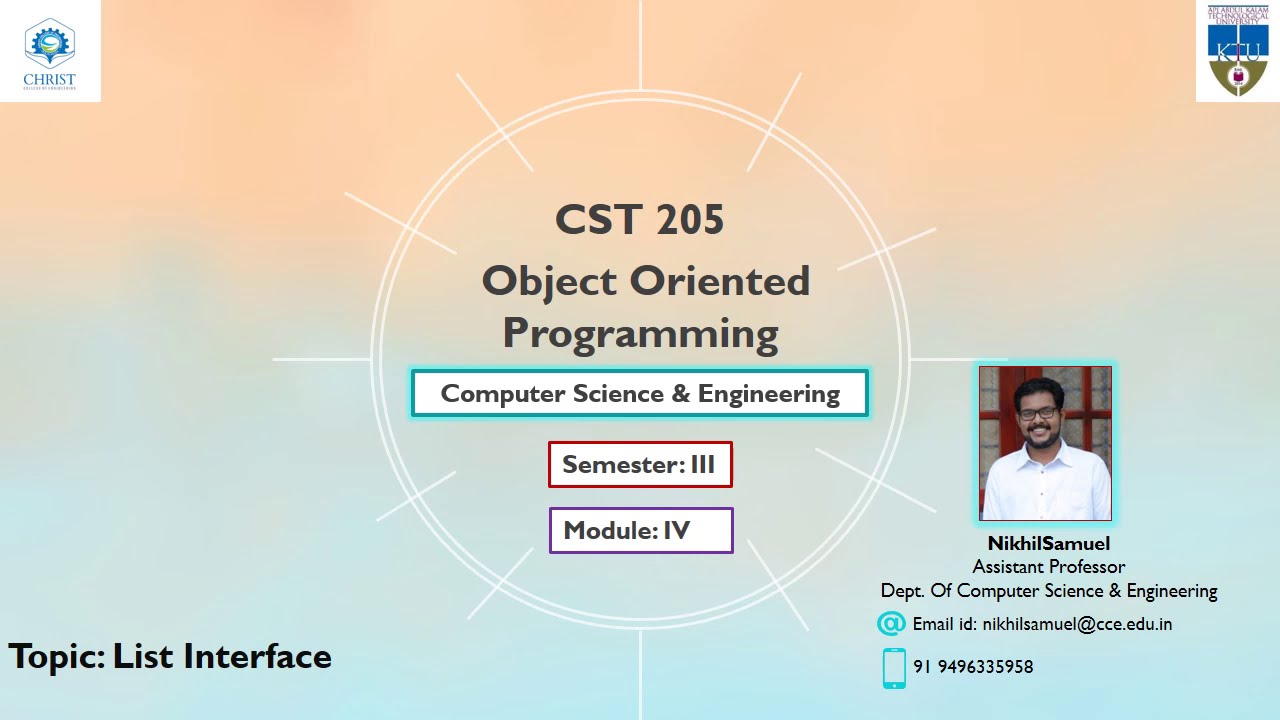 KTU CS205 Object Oriented Programming